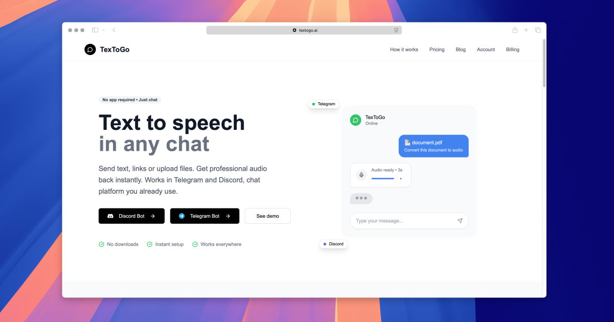 Converting Text to Audio in 50+ Languages with Discord